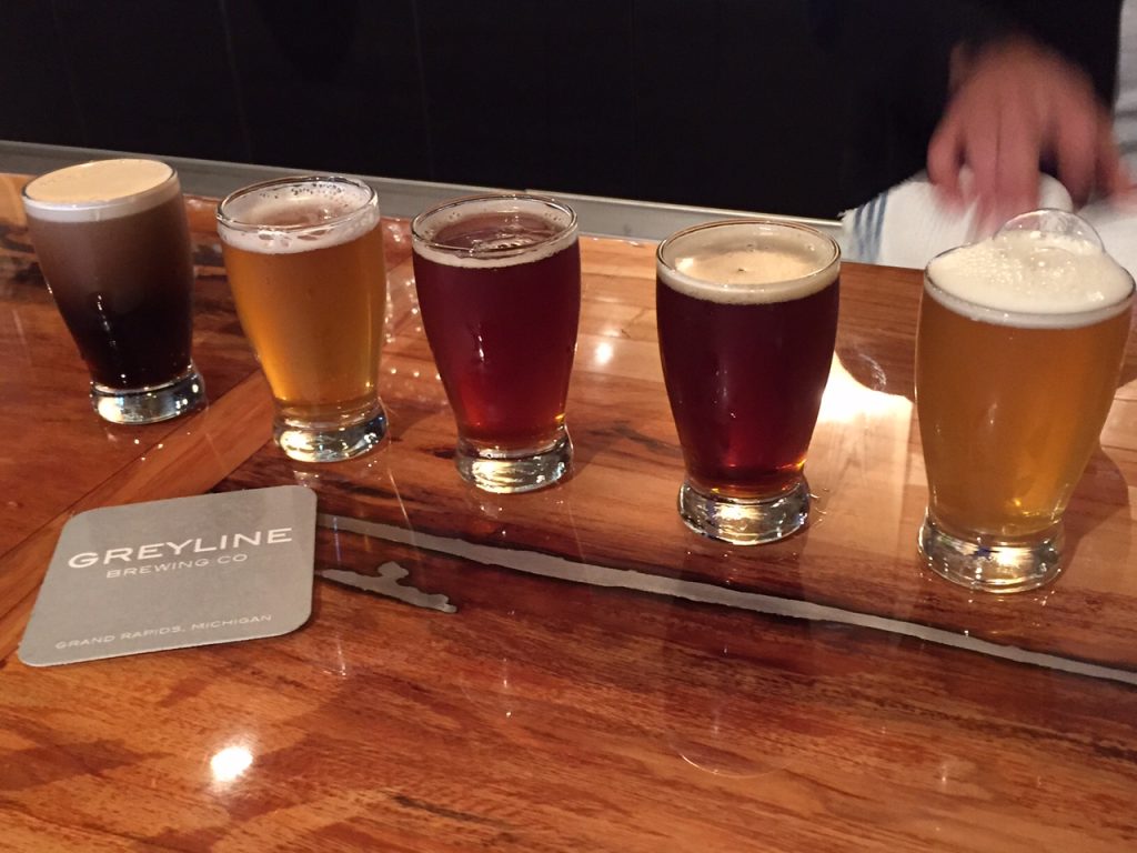 Greyline brewing beer sampler | Grand Rapids Breweries
